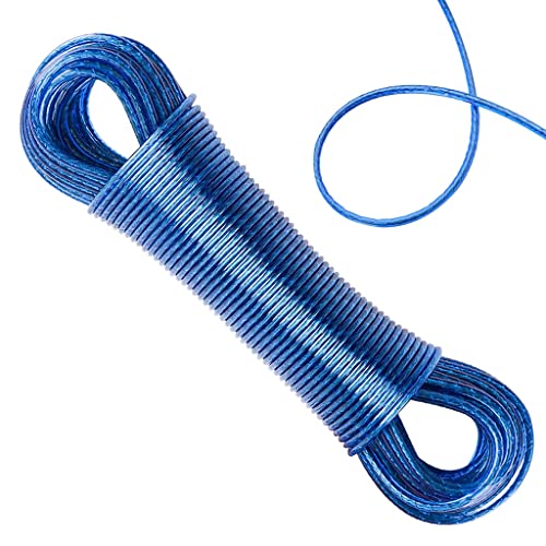 N/A 20-Meter-Long Clothesline Indoor and Outdoor Rainproof and Windproof Steel Wire Clothesline