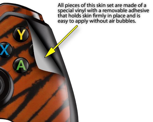 WraptorSkinz Decal Style Vinyl Skin Wrap compatible with XBOX One Original Wireless Controller Tie Dye Bengal Belly Stripes