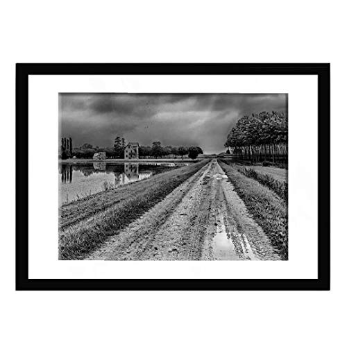 TeinJin 10x14 Picture Frames Made of Solid Wood Display 8.5x11 with Mat or 9.5x13.5 without Mat Diamond Painting Frame Wall Hanging or TableTop(Black)