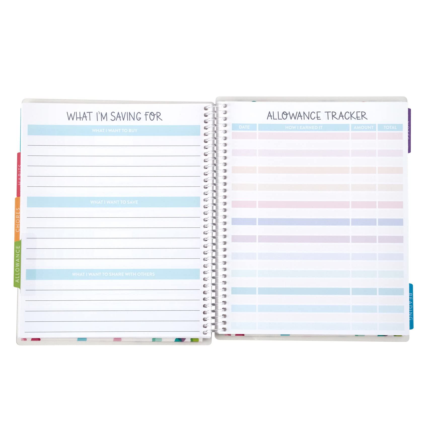 Erin Condren 7" x 9" Coiled Prompted Notebook - Kids Ultimate Checklist. 160 Perforated Pages of 80Lb Mohawk Paper. Age-Appropriate Trackers and Checklists with 6 Tabs