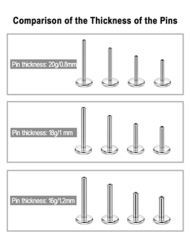 FANSING Trinity Ball Nose Rings for Women Men Surgical Steel Cartilage Earring Stud Threadless Labret Stud for Helix Rook Conch Tragus Earlobe Piercings Gold 18 Gauge 10mm Post