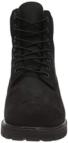 Timberland Men's 6 inch Premium Waterproof Boot, Black Nubuck, 8.5
