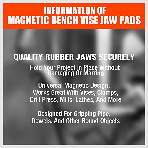 HORUSDY Vise Jaws, 4.5" Magnetic Retention Vice Jaw Pads, Universal Vise Soft Jaws