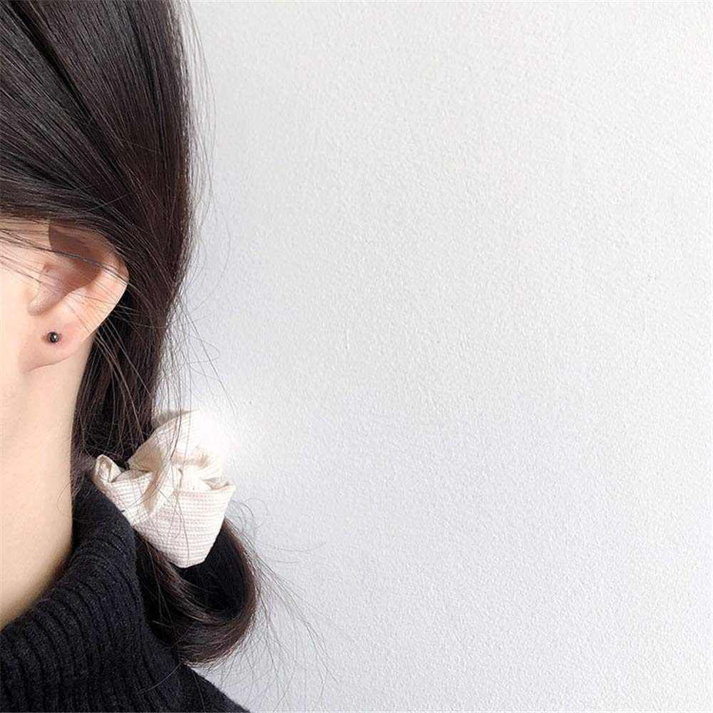 Dtja 20G Tiny Small Black Ball Stud Barbell Earrings for Women Men S925 Sterling Silver Hypoallergenic Ear Piercing Cartilage Screw Tragus Post Fashion Personalized Punk Jewelry (3mm)