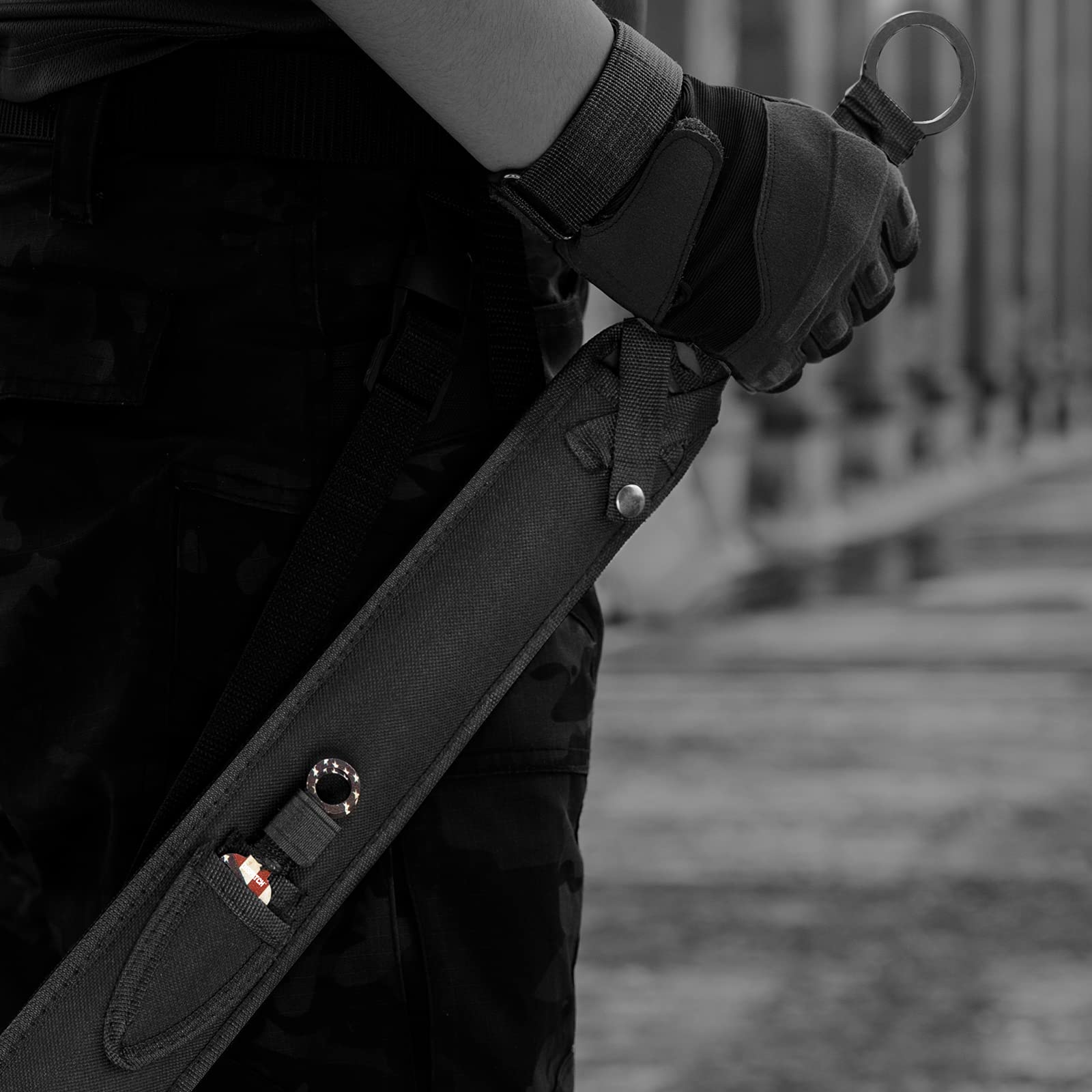 Dispatch Full Tang Tactical Katana Ninja Sword Machete Fixed Blade Combat Stainless Steel Blade with Sheath for Hunting, Outdoor Camping, Survival