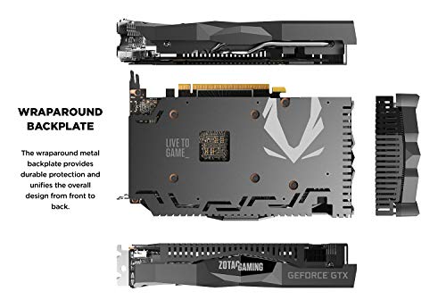 ZOTAC Gaming GeForce GTX 1660 Super amp 6GB GDDR6 192-bit Gaming Graphics Card, Super Compact, Ice Storm 2.0 Cooling, Wraparound Metal Back plate - Zt-T16620D-10M