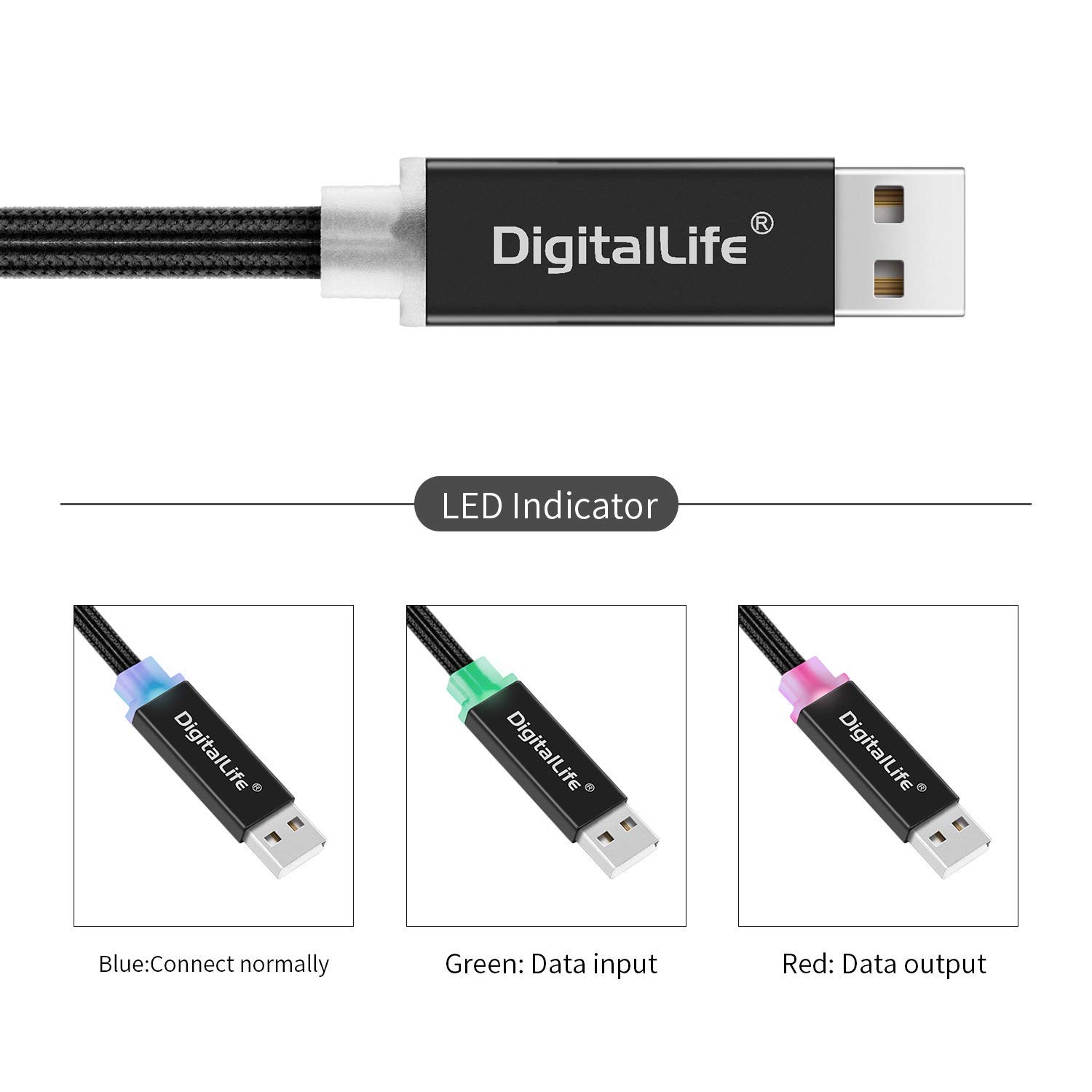 DigitalLife MD1001 | USB to MIDI Interface Converter Adapter with LED Indicator (5-Pin, 1 in/Out)