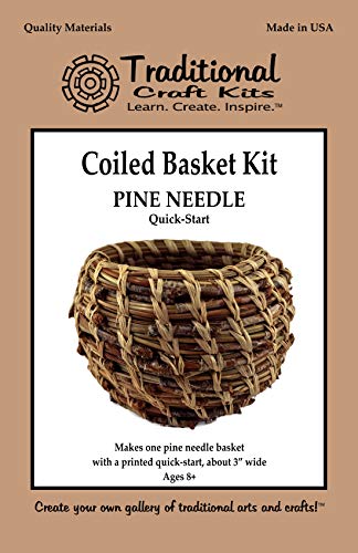 Traditional Craft Kits Quick Start Pine Needle Basket Kit - Round Style