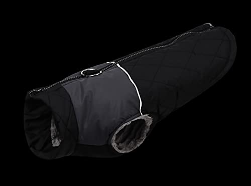 Tineer Dog Winter Jacket Vest for Small Medium Large Dogs, Fleece Lining Warm Coat Waterproof Pet Dog Clothes for Cold Weather (XS, Black)