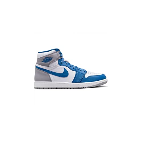 Men's Jordan 1 Retro High OG True Blue/White-Cement Grey (DZ5485 410) - 10