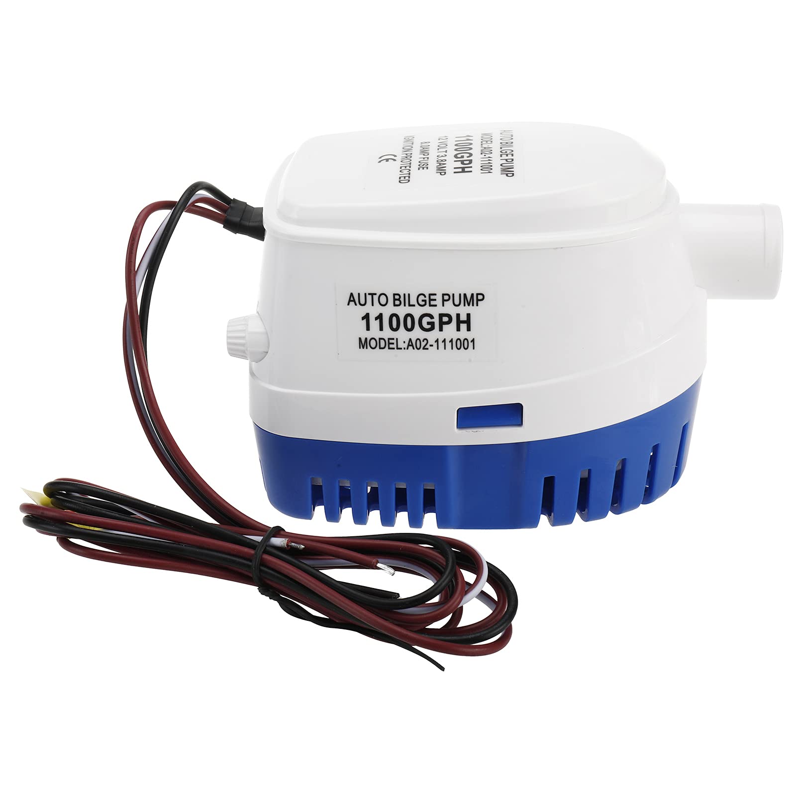 DasMarine 12V Automatic Submersible Boat Bilge Water Pump 1100GPH Built-in Auto Float Switch (1100GPH)