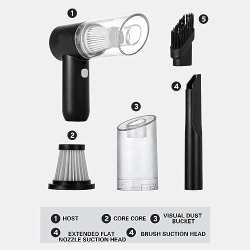 Upgraded Version of The Wireless Home Car Vacuum Cleaner, 120W Strong Suction Handheld Vacuum Cleaner, Portable Small Vacuum Cleaner