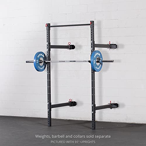 Titan Fitness T-3 Series 82-inch Wall Mounted Folding Power Rack, Space Savings Rack, Folds up to 5†from the Wall