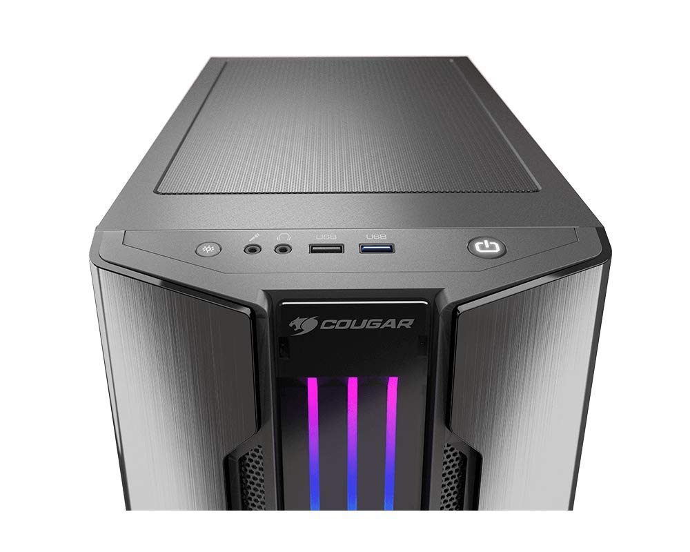 Cougar Gemini M Mini Tower Gaming Case with Addressable RGB and Dynamic Lighting Effects (Iron-Gray)