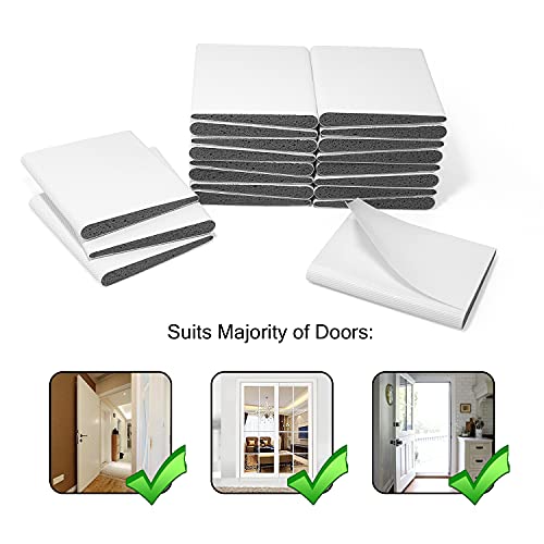Door Corner Seal Exterior Door Frame Seal Wedge Draft Stopper with Adhesive 4 Pack, Black