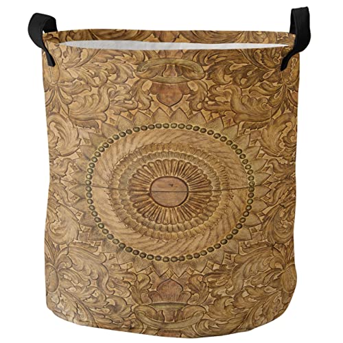 WALNUTA Brown Laundry Basket Toy Storage Basket Foldable Hamper Laundry Baskets for Organizing (Color : A, Size : 42x44cm)