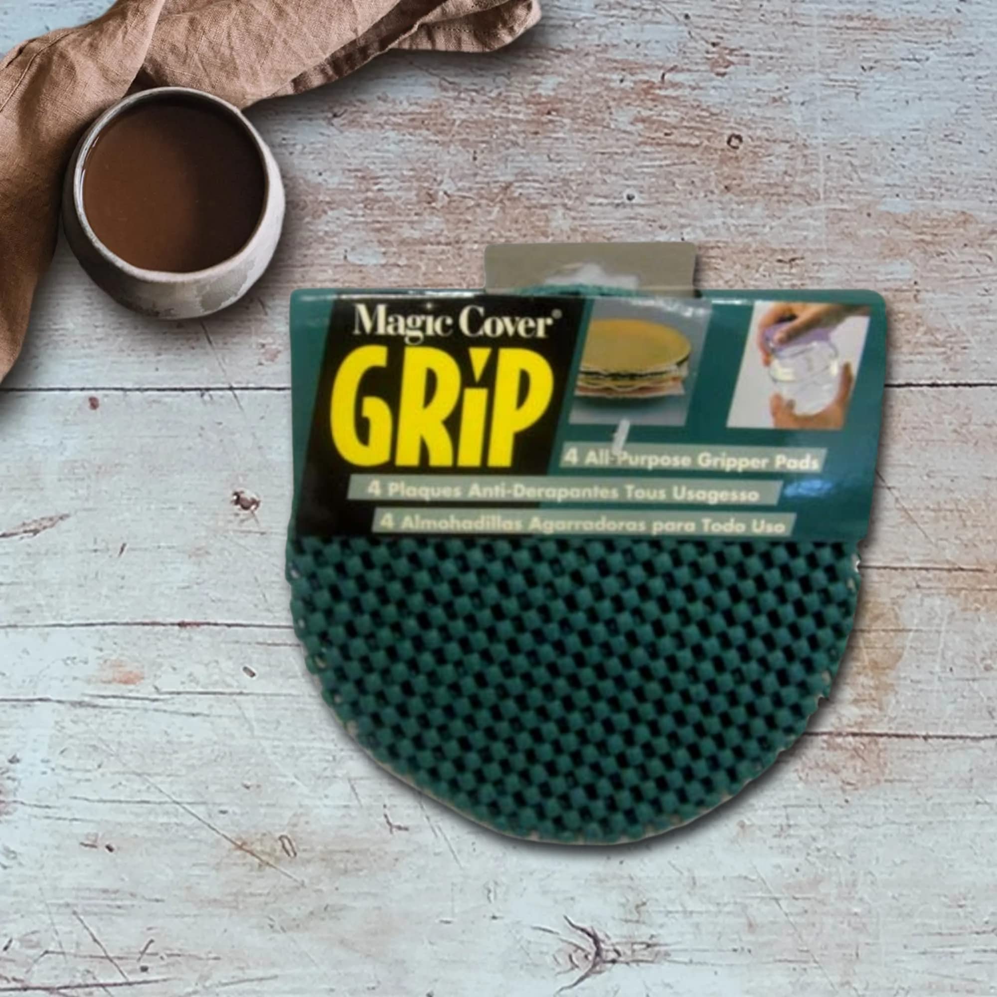 Generic Round Multi-Purpose Jar Gripper Pad Bottle Lid Opener, 4 Piece Set, gripper pads, Green