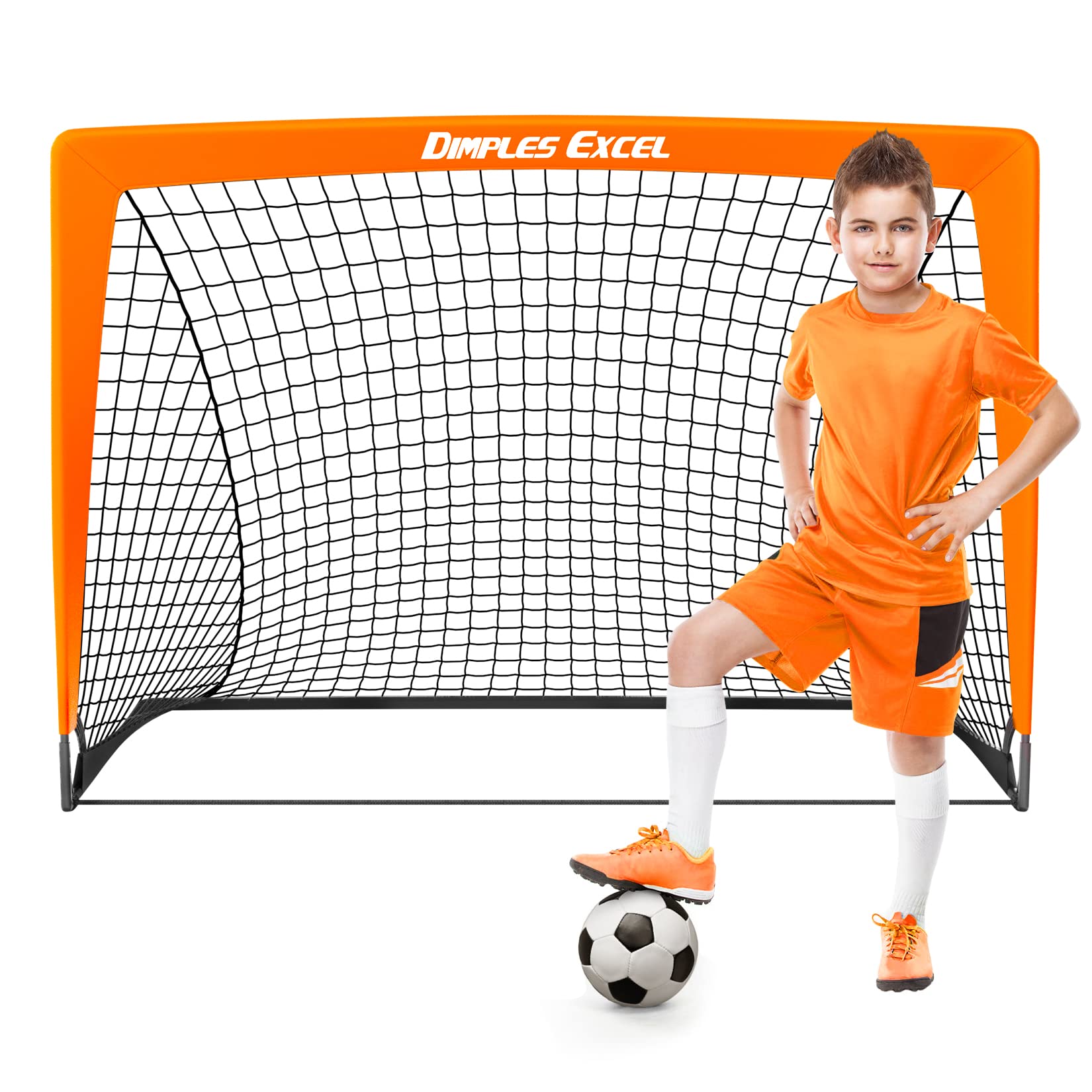 Dimples Excel Soccer Goals Soccer Net for Backyard 4'x3', 2 Set