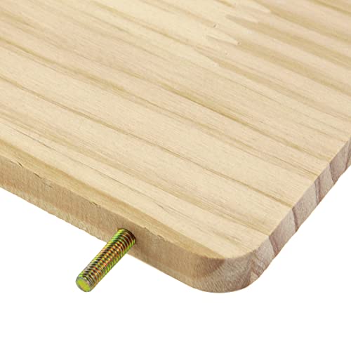 Mewutal Parrot Perch Wooden Hamster Platform Square Bird Stand Durable Exercise Toys for Bird Squirrel Pet Cage (Square, 10×10cm)