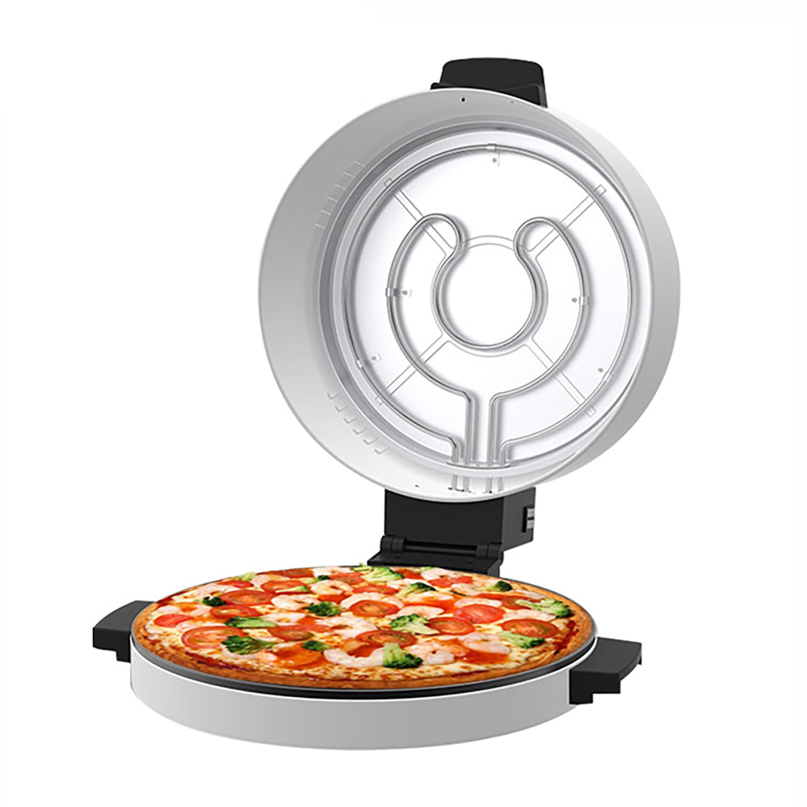 Countertop Pizza Maker, 1800-Watt Indoor Pizza Oven,Can Make 11.8-inch Pizza, White