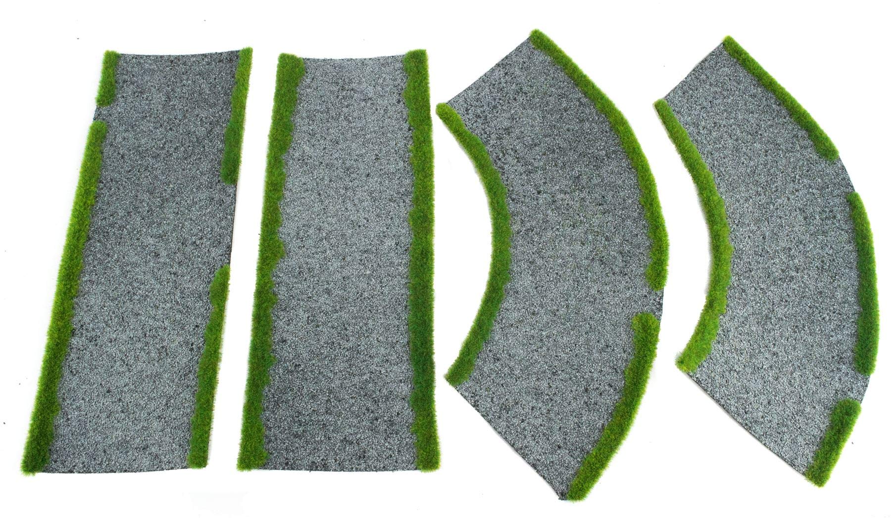 War World Gaming Road Straight and Curved Sections – 28mm Wargaming Scenery Terrain Model Diorama