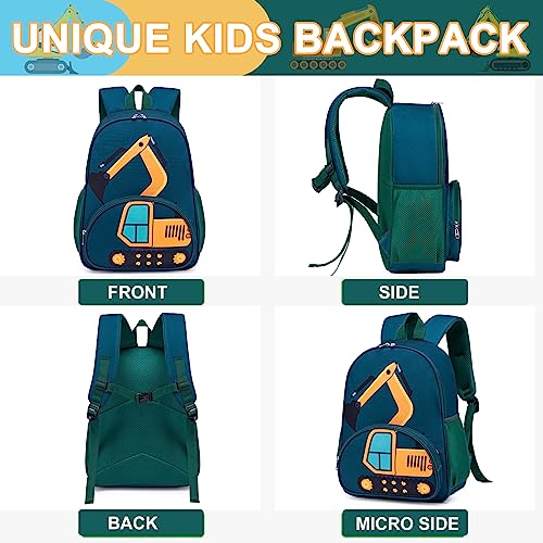 LOIDOU Toddler Backpack Boys 15 Inch Kids Preschool Kindergarten School Backpack Book Bag for Daycare Nursery Travel with Chest Strap,Fits 3 to 8 years old