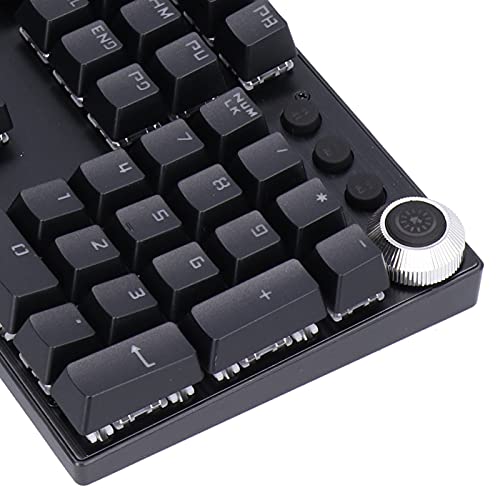 GOWENIC Mechanical Illuminated Keyboard, 2 Color Injection 9 Lighting Effects Knob Version, Colorful Backlit Wired 104 Keys Gaming Keyboard