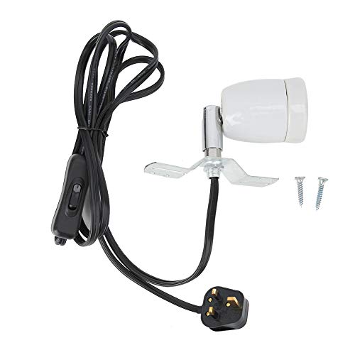 Hztyyier Reptile Heating Lamp Holder, E27 Rotatable Reptile Pet Heat Lamp Bulb Base Socket Holder for Turtle Tank Habitat Reptile