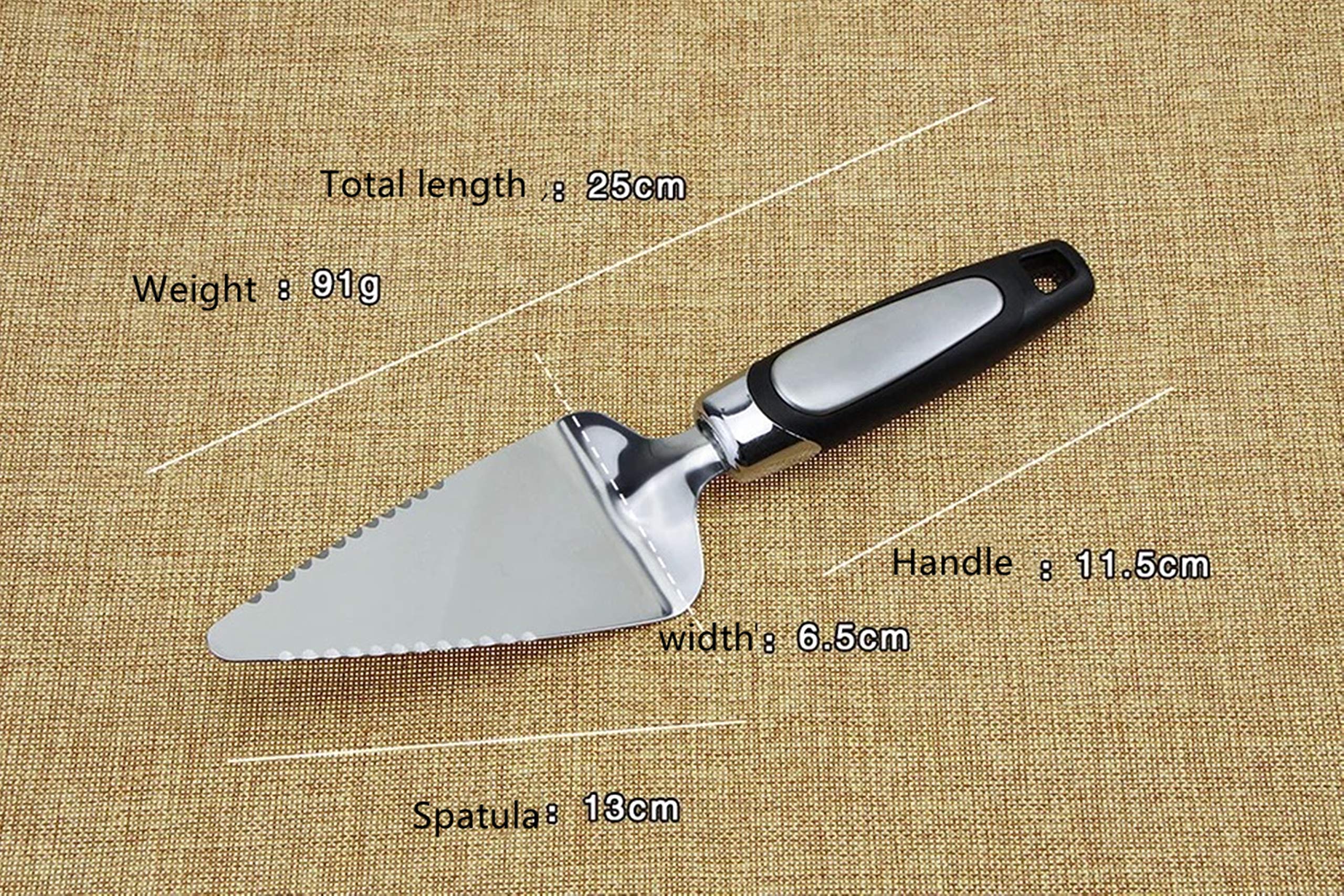 Flatware Pie Server Stainless Steel Cake Pizza Cutter Tart Dessert Slicer Serrated on Both Sides Great for Right or Left Handed Chef Professional Cake Cutter Essential Kitchen Tool