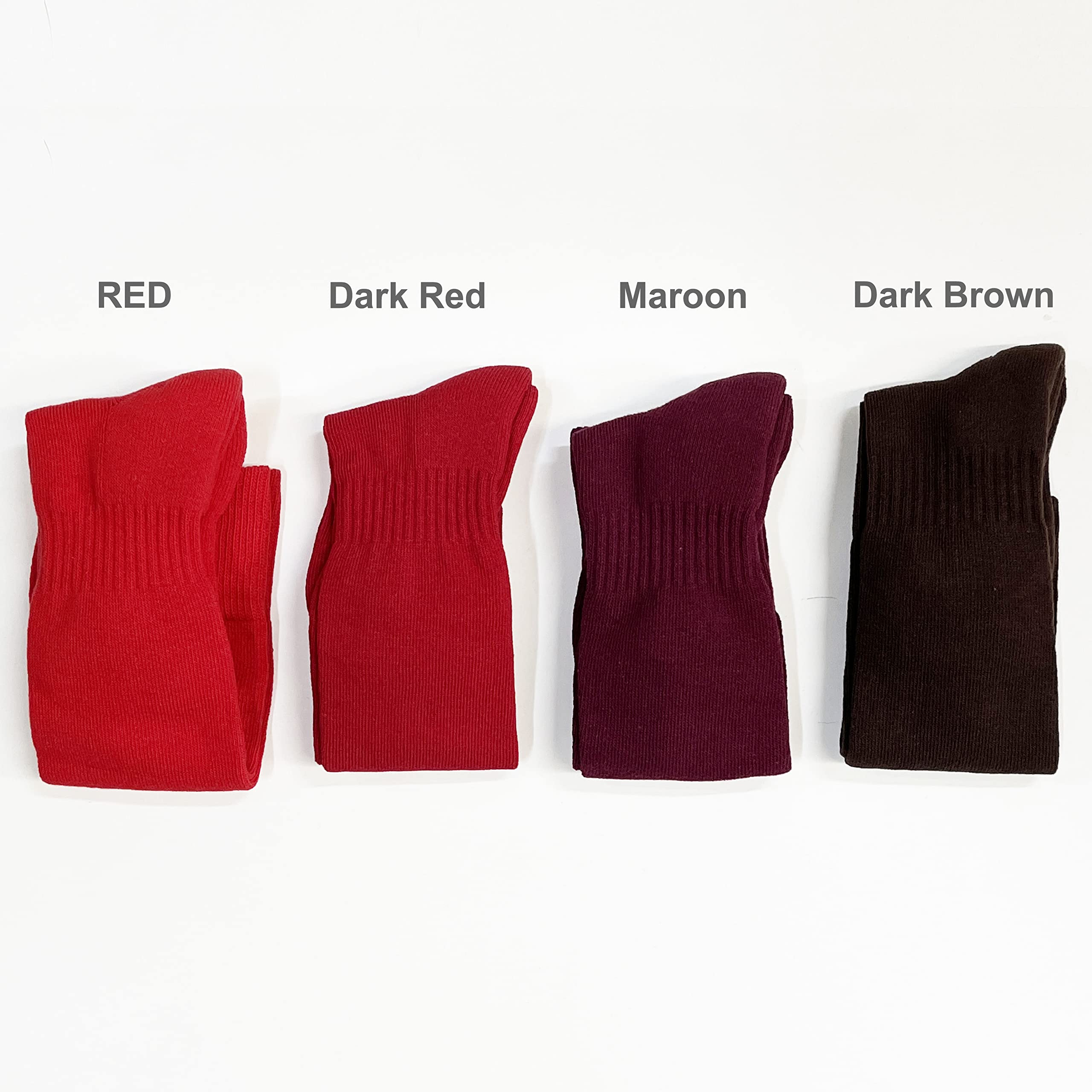 COUVER Youth Kids Sports Quarter Athletic Socks, RED, Size Youth Large