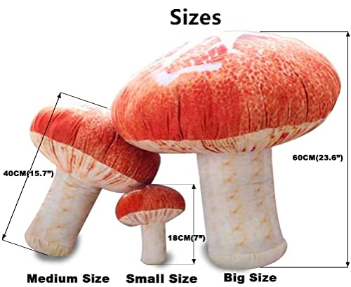 Ichesun 3D Creative Vivid Mushroom Pillow Gift Plush Throw Pillow (7"(Small Size/18cm))