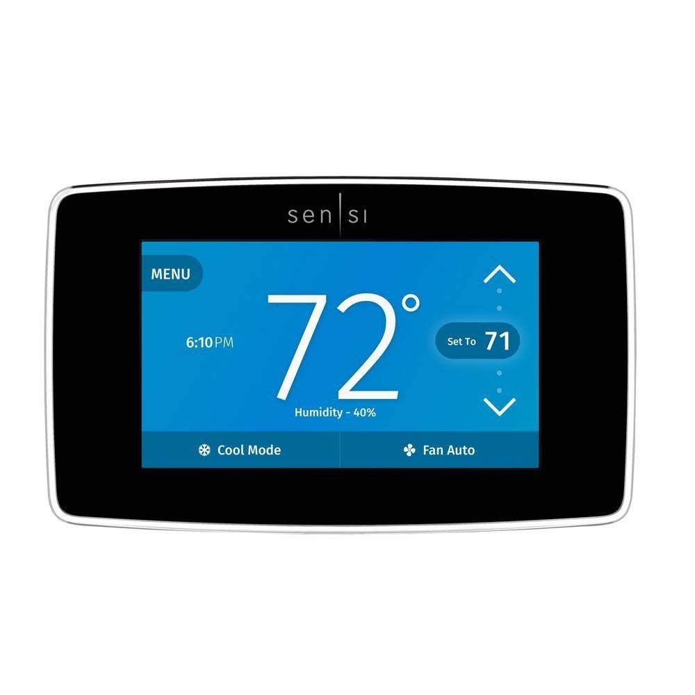 Emerson Sensi Touch Wi-Fi Smart Thermostat with Touchscreen Color Display, Works with Alexa, Energy Star Certified, C-wire Required, ST75 (Renewed)