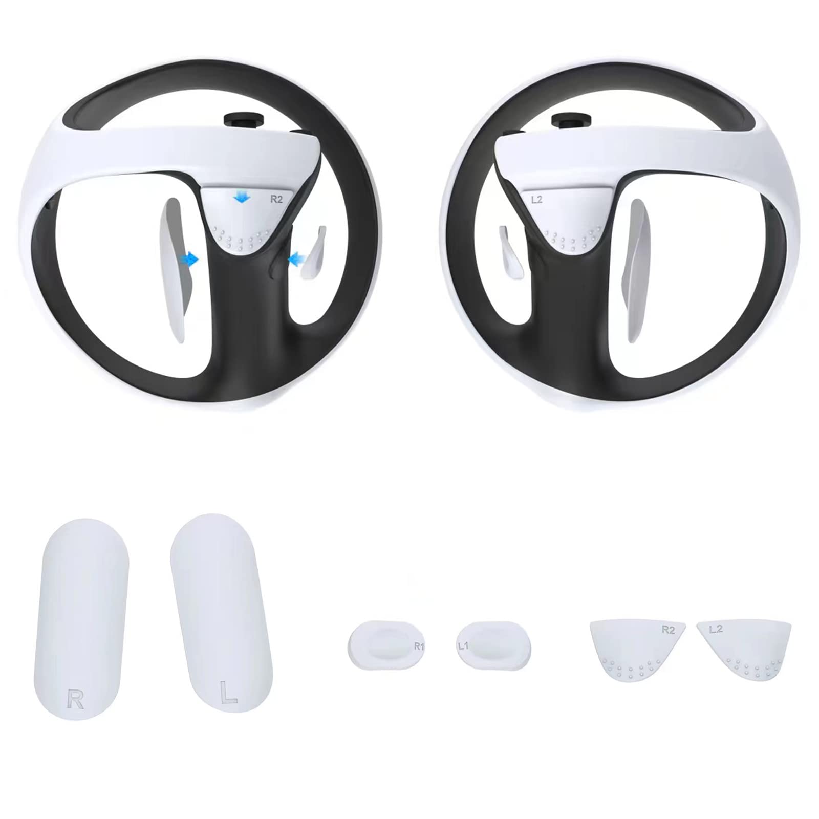 FASTSNAIL Silicone Controller Pad for PS VR2,4 in 1 Accessories Kit for PS VR2 Controller with Anti-Slip Handle Cover Grip Protection