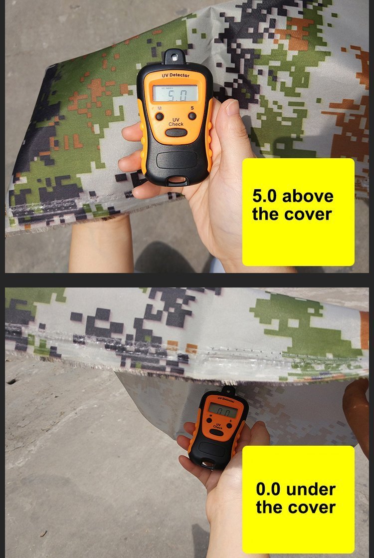 Dulcii Universal Camouflage Kayak Canoe Boat Waterproof UV Resistant Dust Storage Cover Shield, 6 Size to Choose (4.0-4.5m/13.0-14.7ft)