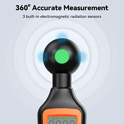 Olmlmo Emf Meter Ghost Hunting Equipment Radiation Detector Digital Electromagnetic Field Radiation Detector Digital LCD Emf Detector Tester for Home Emf Inspections Office Outdoor Ghost Hunting