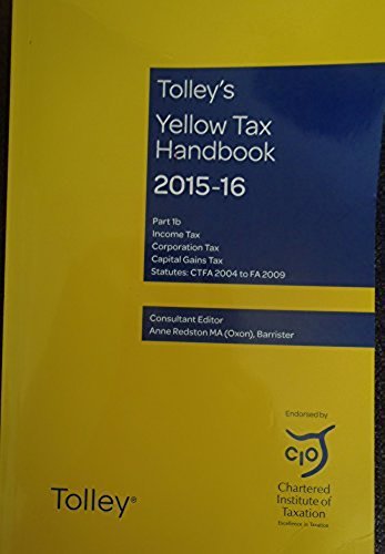 Tolley's Yellow Tax Handbook 2015-16: Part 1b