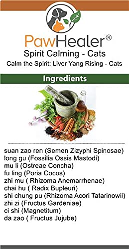 PawHealer Calm The Spirit: Liver Yang Rising - Cats with Aggression - 2 fl oz (59 ml) - Works Great for Over 10 Years in The Herbal Business. …