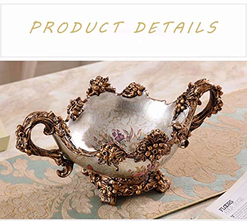 Coverdeal Centerpiece Bowl,Resin Decorative Fruit Bowl Tray Bowl,Snacks/Sweets/Nuts/Sundries Holder Organizer for Home,Office,Wedding Decor,Birthday Gift