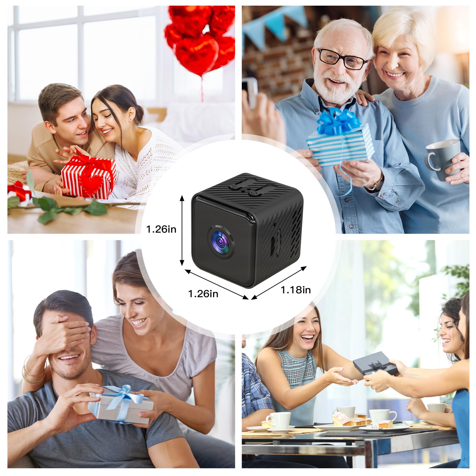 OLYAXEN Mini Spy Camera WiFi Hidden Camera Night Vision 4K HD Spy Cam for Home Security Easy to Set Wireless Indoor Smallest Camera with Motion Detection IP Camera Remote Viewing