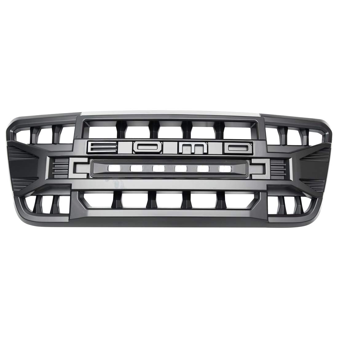 EOMD Front Grill for F150 2004 2005 2006 2007 2008, w/Off-Road Lights, Removable Letters, Matte Black