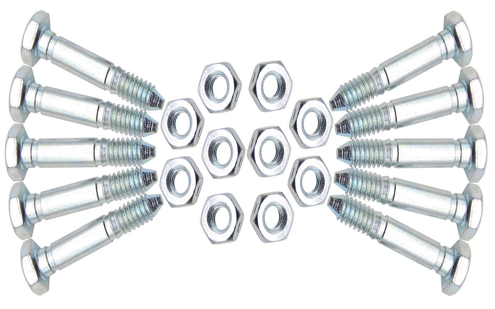 FSYHVVY fits 303160355 Shear pins and Nuts for Ariens AM123342 53200500 51001500 510015 03204300 Snowthrowers Bolt Kits(10pack)