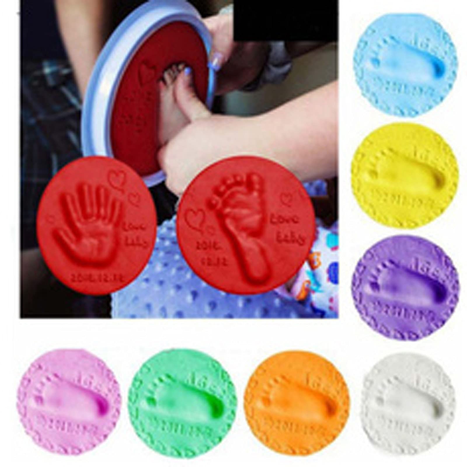 DIY Newborn Handprint and Footprint Mud Kit, Baby Footprint Kit & Handprint Keepsake Kit, Impressive Keepsake Baby Pet Handprint Footprint Imprint Casting