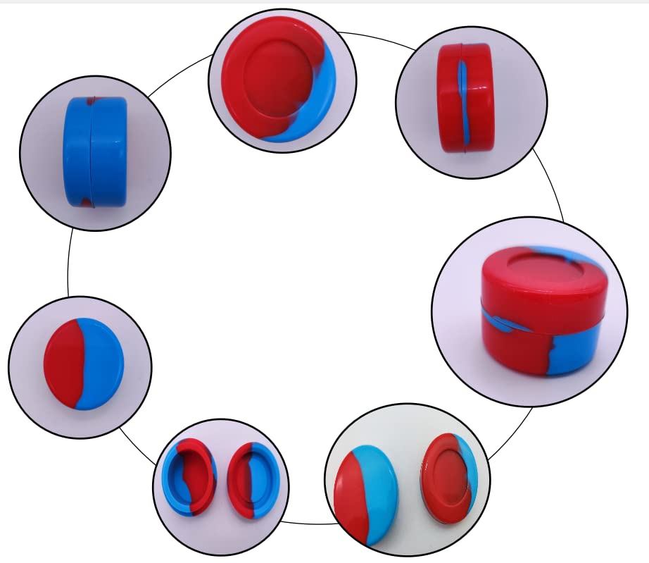 Gentcy Silicone 5ml Lots Silicone Container Box 18 colors 100pcs