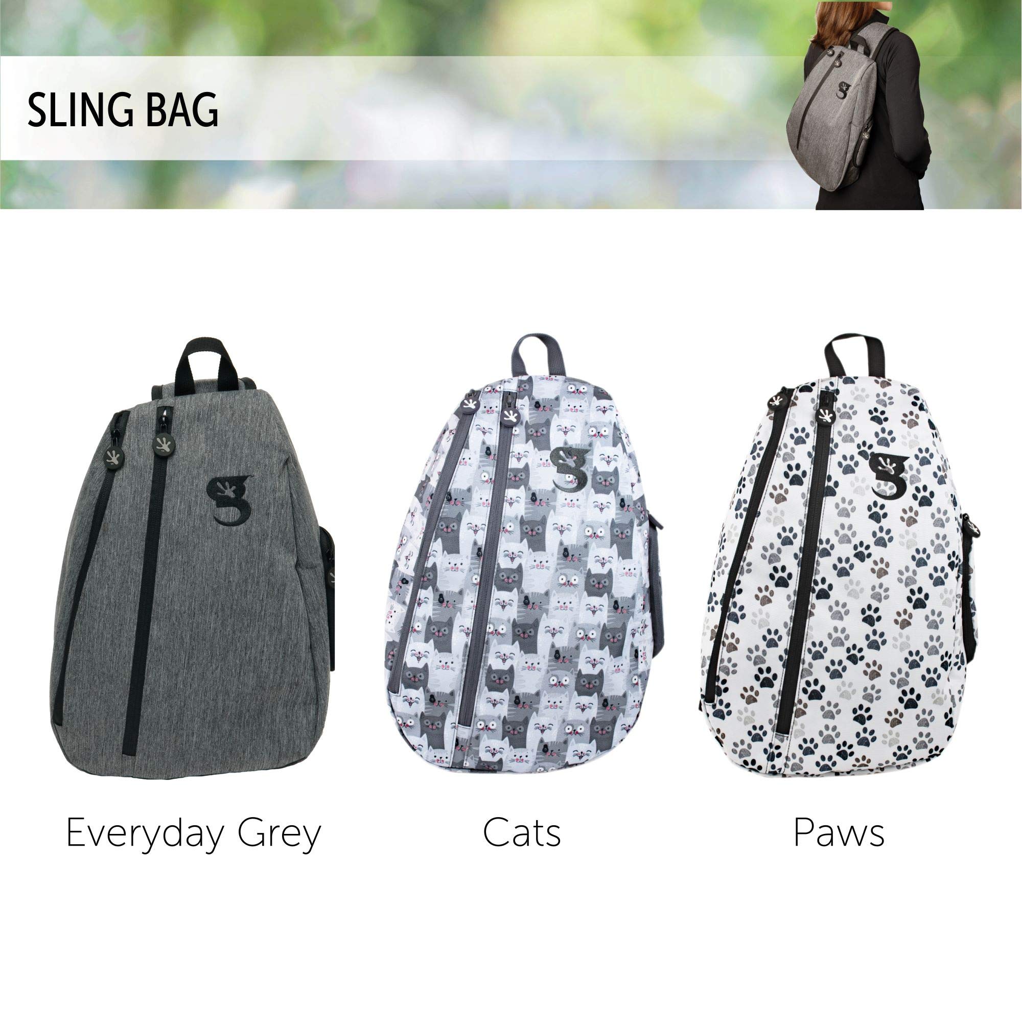 geckobrands Sling Bag | Versatile Unisex Crossbody Shoulder Bag | Stylish Companion for Adventures and Everyday (Every Day Gray 1)