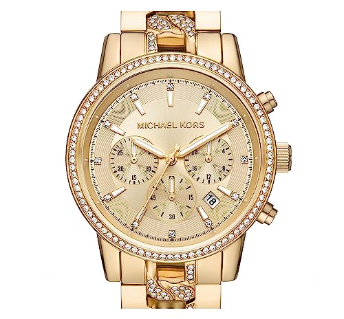 Michael Kors Women's Ritz Gold-Tone Stainless Steel Chain Bracelet Watch (Model: MK6937)