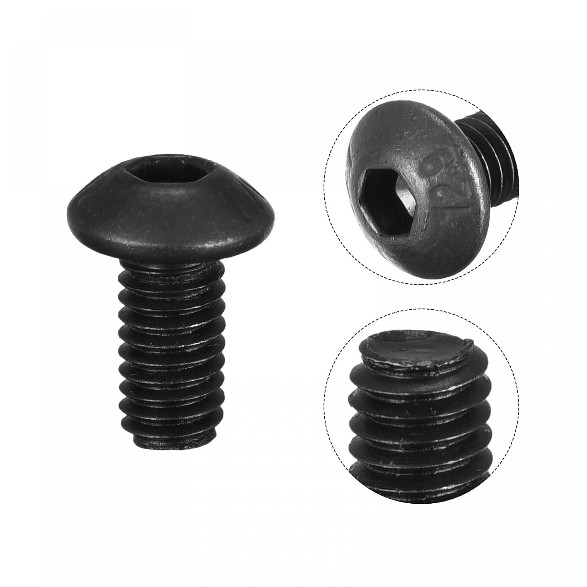 uxcell M4x8mm Hex Socket Button Head Cap Bolts Screws Alloy Steel 100pcs