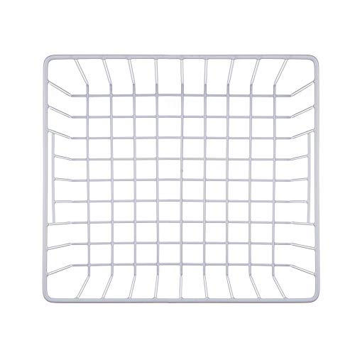 Slideep Fridge Freezer Baskets, Wire Storage Organizer Basket, Household Refrigerator Bin with Built-in Handles for Cabinets, Pantry, Closets, Bedrooms White - Set of 2