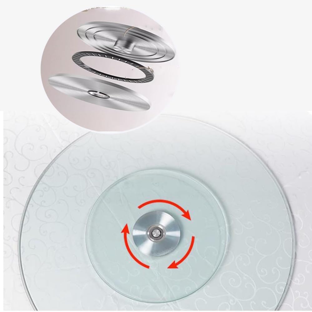 DOUKI 30 Inch Round Lazy Susan Turntable For Dining Table, Tempered Glass Rotating Tray, Transparent Rotating Serving Plate Sharing Food Easier (Color : Clear, Size : 33 inch(85cm))