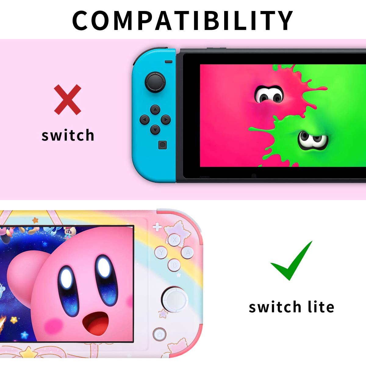 DLseego Switch Lite Skin Cute Couple Pattern Full Wrap Skin Protective Film Sticker Compatible with Switch Lite