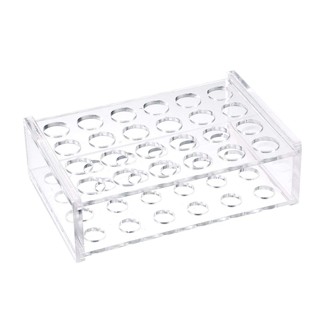 uxcell Test Tube Rack Holder Lab Stand Acrylic 24-Well Clear for 1.5ml and 2ml